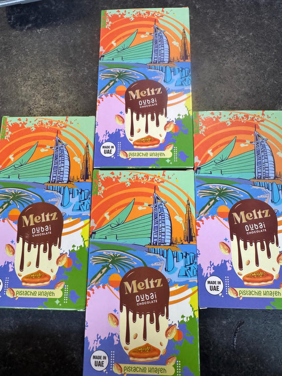 Meltz Dubai Pistachio Knafeh Chocolate 150g | Premium Middle Eastern D ...